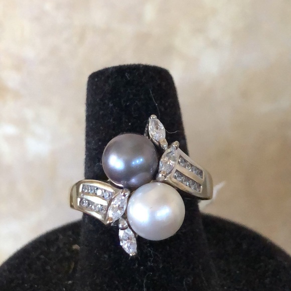 IPS | Jewelry | 4k Ips Tahitian And Pearl Bypass Ring | Poshmark